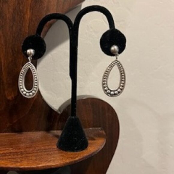 Jewelry | Mexican Solid Stamped Oval Shape Sterling Silver Drop ...